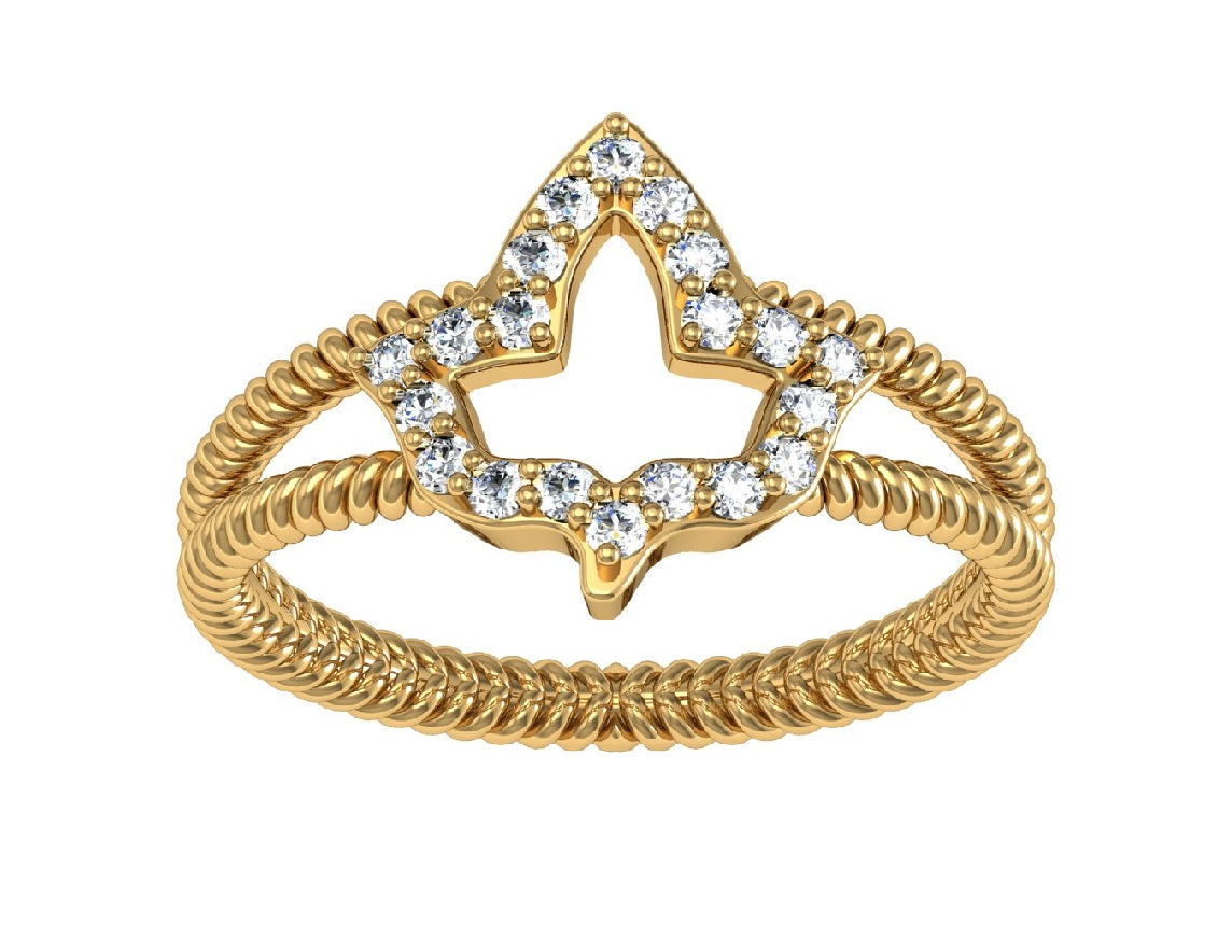 AKA Alpha Kappa alpha Silver Ring with Rope design Ring (R010)